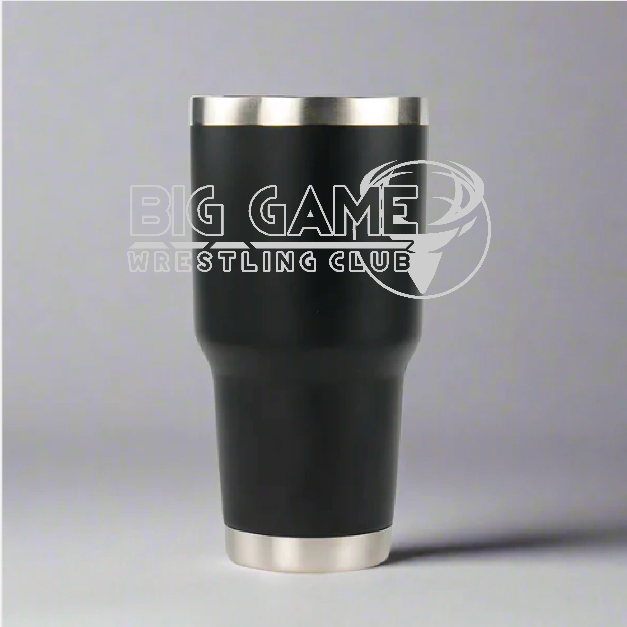 30 Oz Big Game Long Logo Black Cup – Rickard Sign and Design
